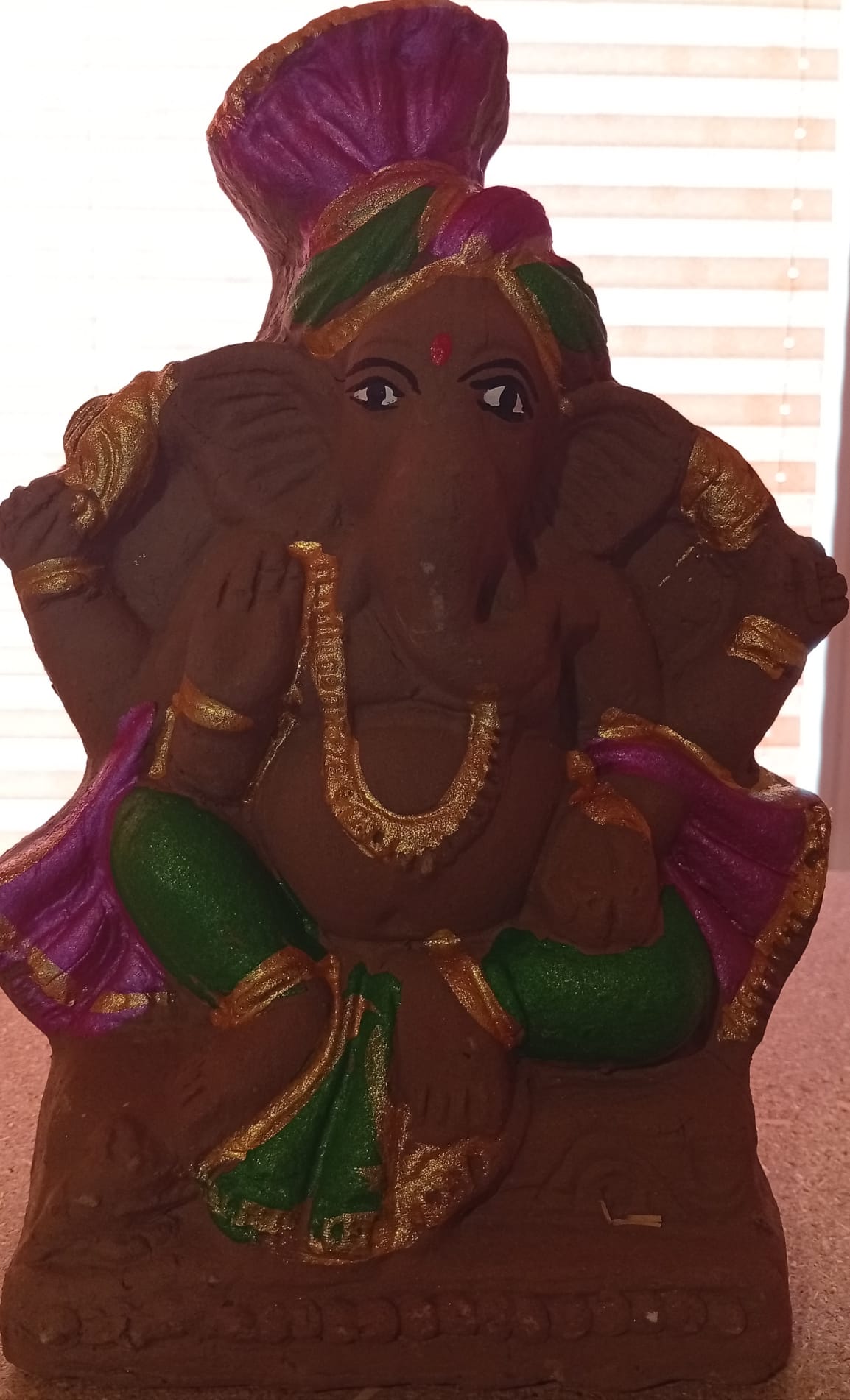 Lord Ganesh Clay Idols – Coconut basket